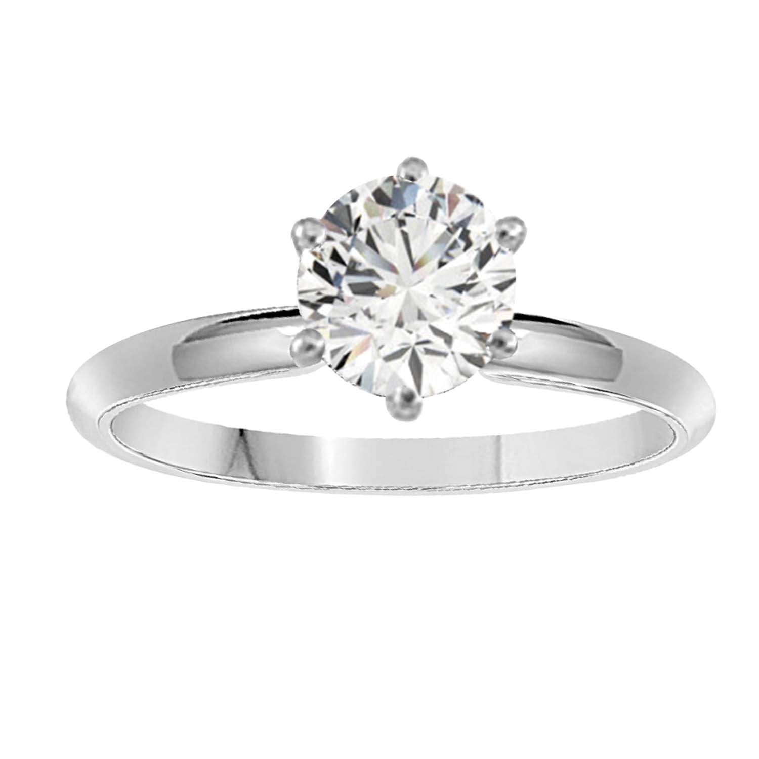 Diamond Engagement Ring For Women 0.45 Carat Brilliant Round Shape Lab ...