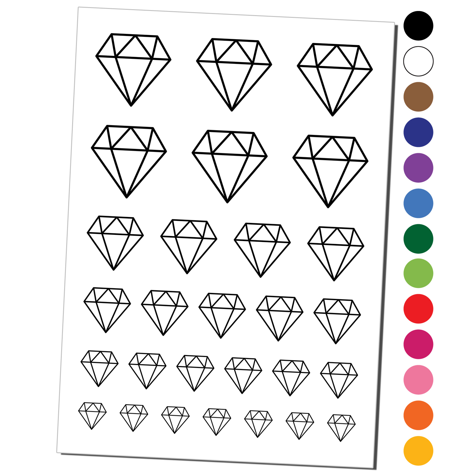 Diamond Engagement Water Resistant Temporary Tattoo Set Fake Body Art ...