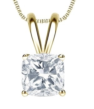 Diamond Essence Pendant with Cushion Cut Stone - VPD4C20 - 3 Carat ...