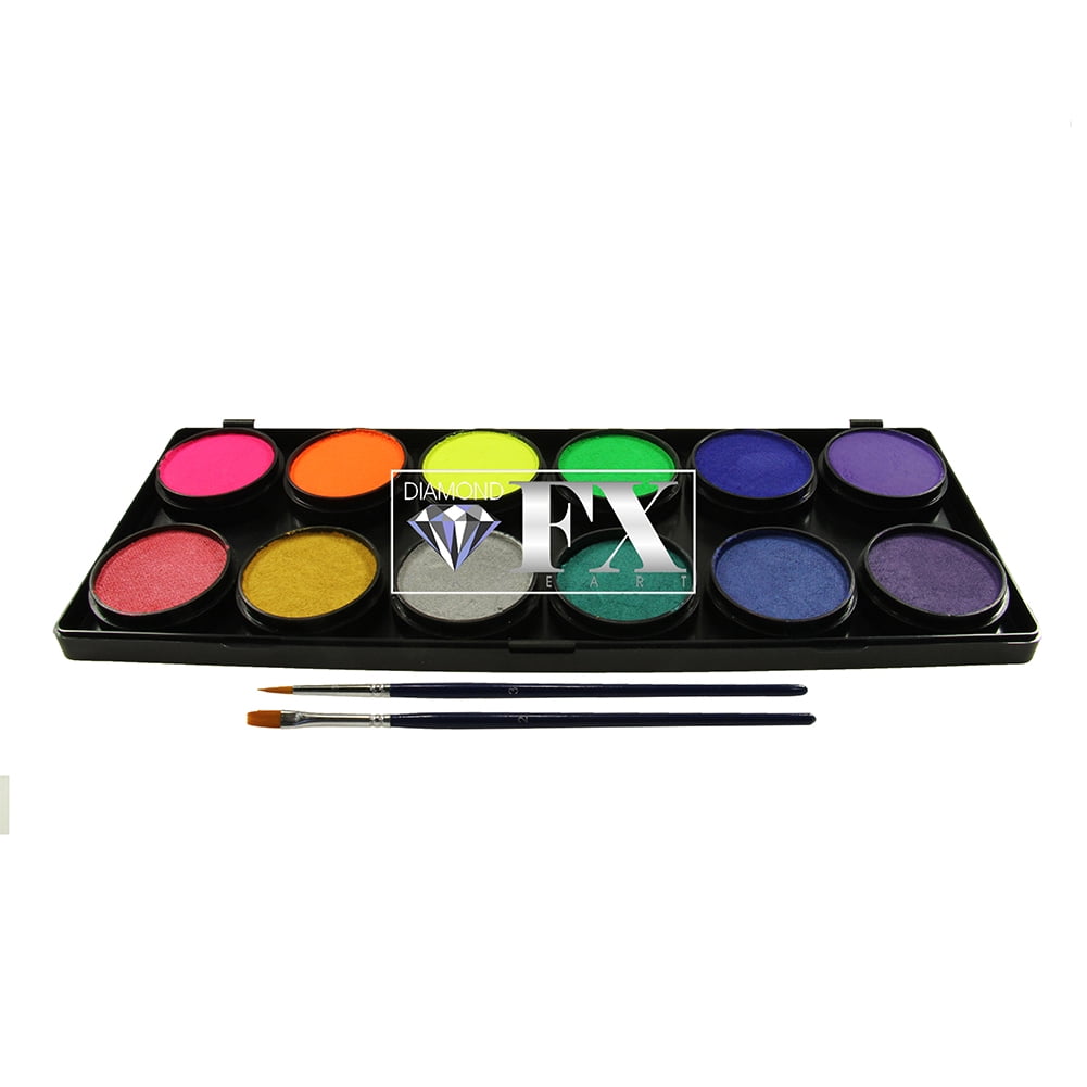 Diamond FX 12 Color Palette - Neon/ Metallic (10 gm) - Walmart.com