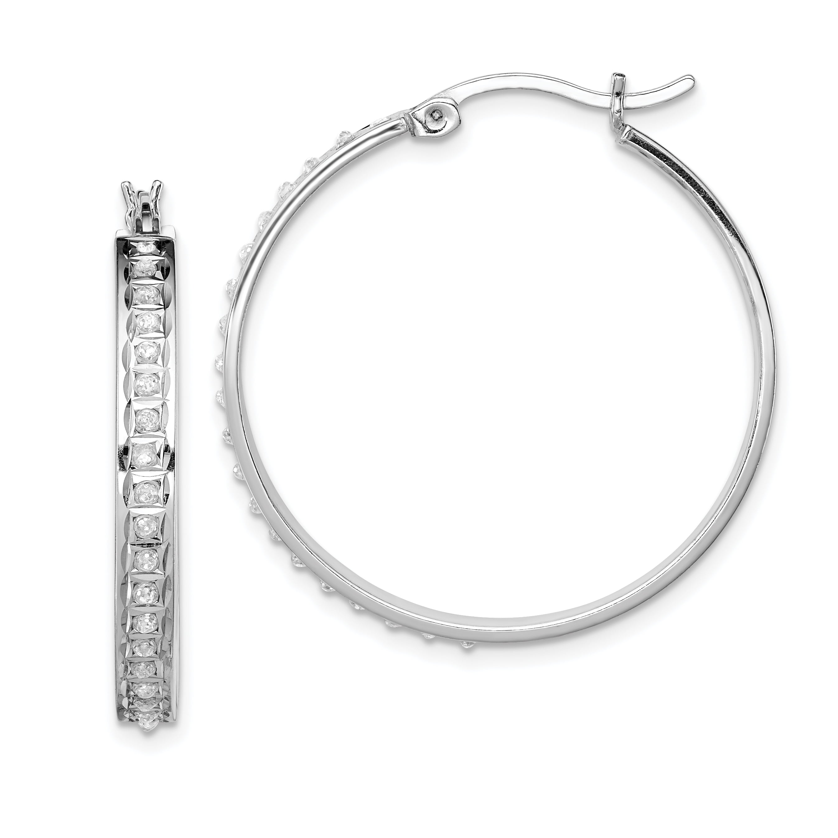 Diamond Fascination Diamond Mystique Sterling Silver Platinum-plated ...