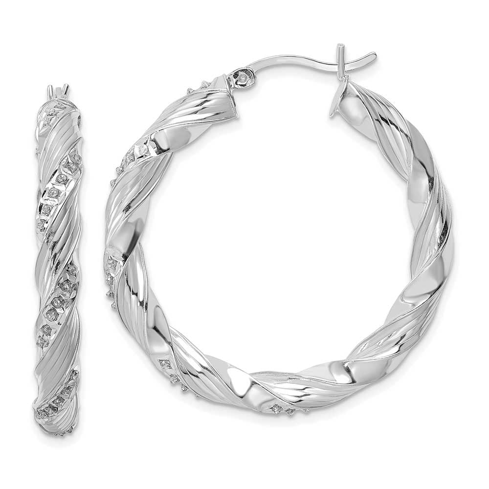 Diamond Fascination Diamond Mystique Sterling Silver Platinum-plated ...