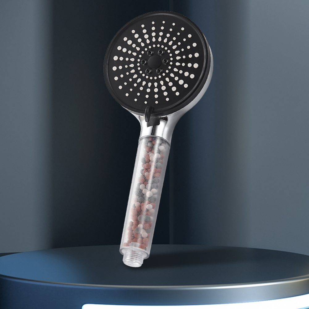 Diamond Filter Shower Head Handheld Showerhead Home Gym Use (Black No ...