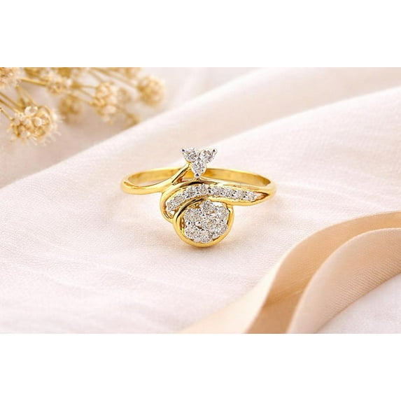 Diamond Flower Ring 925 Sterling Silver Handmade Engagement Wedding ...