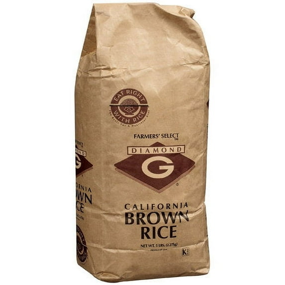 Diamond G: California Brown Rice, 5 Lb - Walmart.com