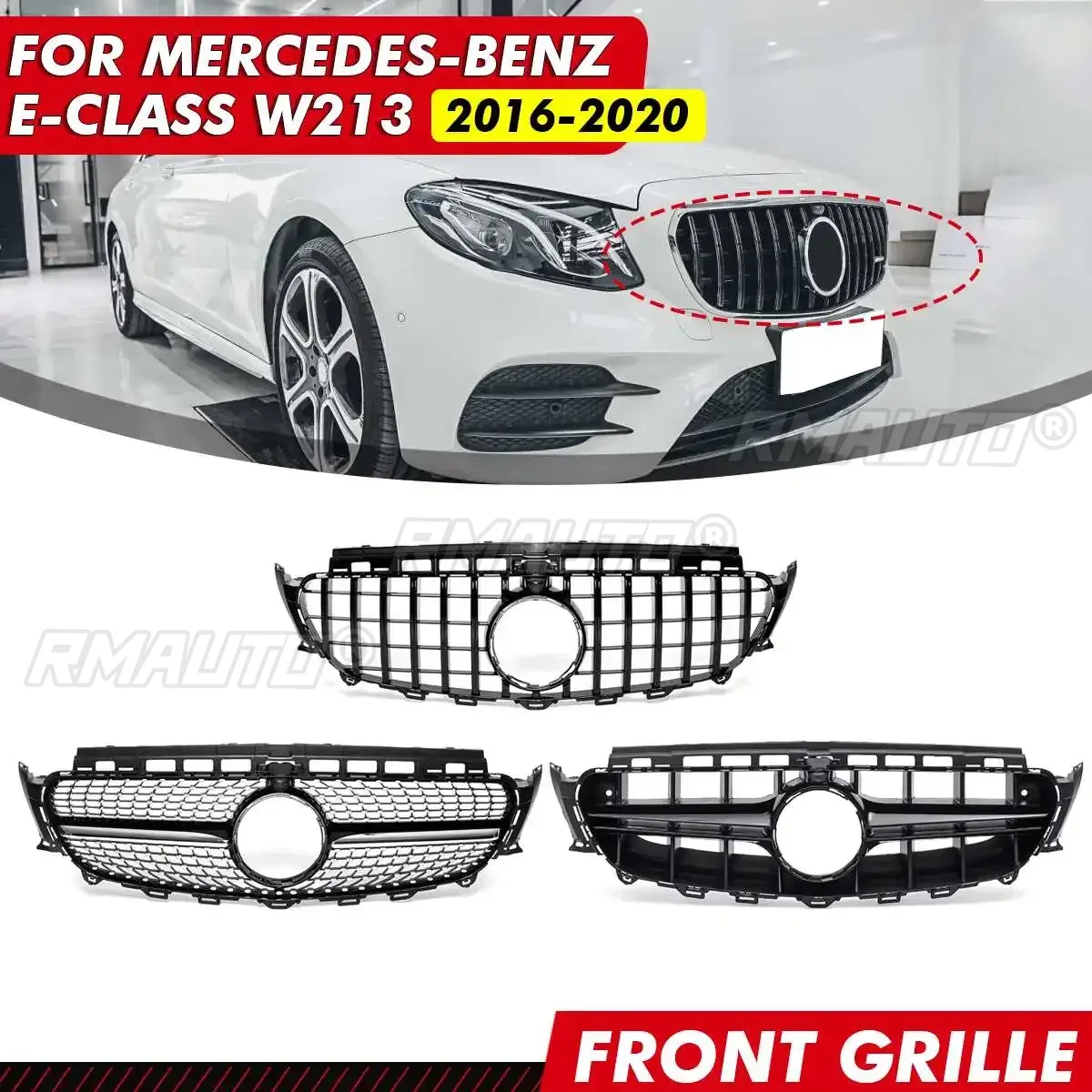 Diamond/GTR Style Car Front Upper Grill Grille For Mercedes For Benz ...