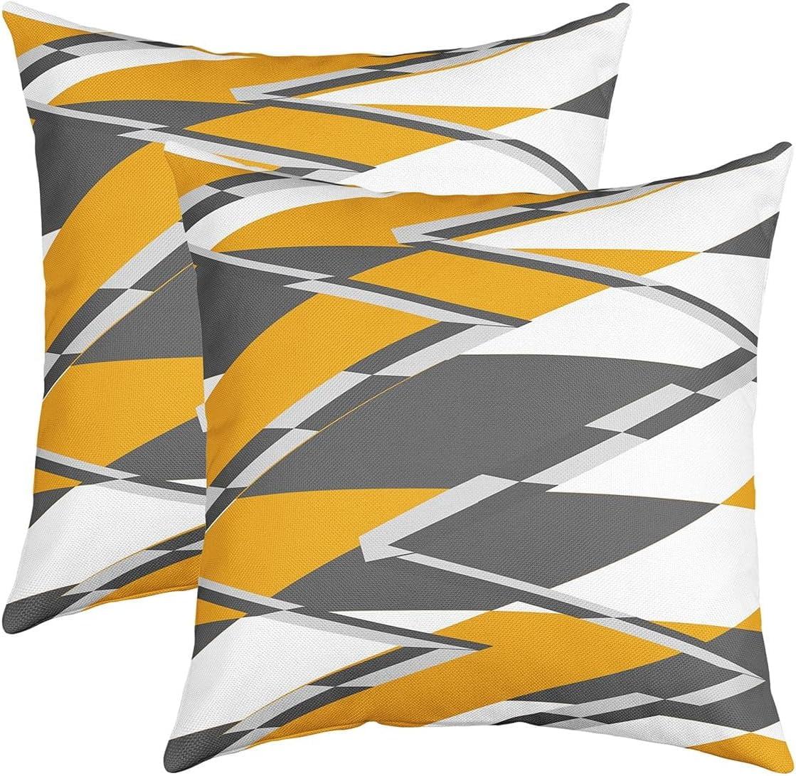 Diamond Geometric Square Cushion Covers Set of 2 Geometry Reversible ...