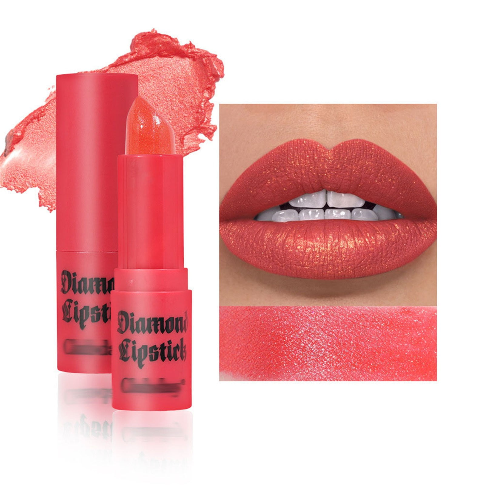 Diamond Glitter Lipstick Shiny Lip Gloss Sparkling High Pigment ...