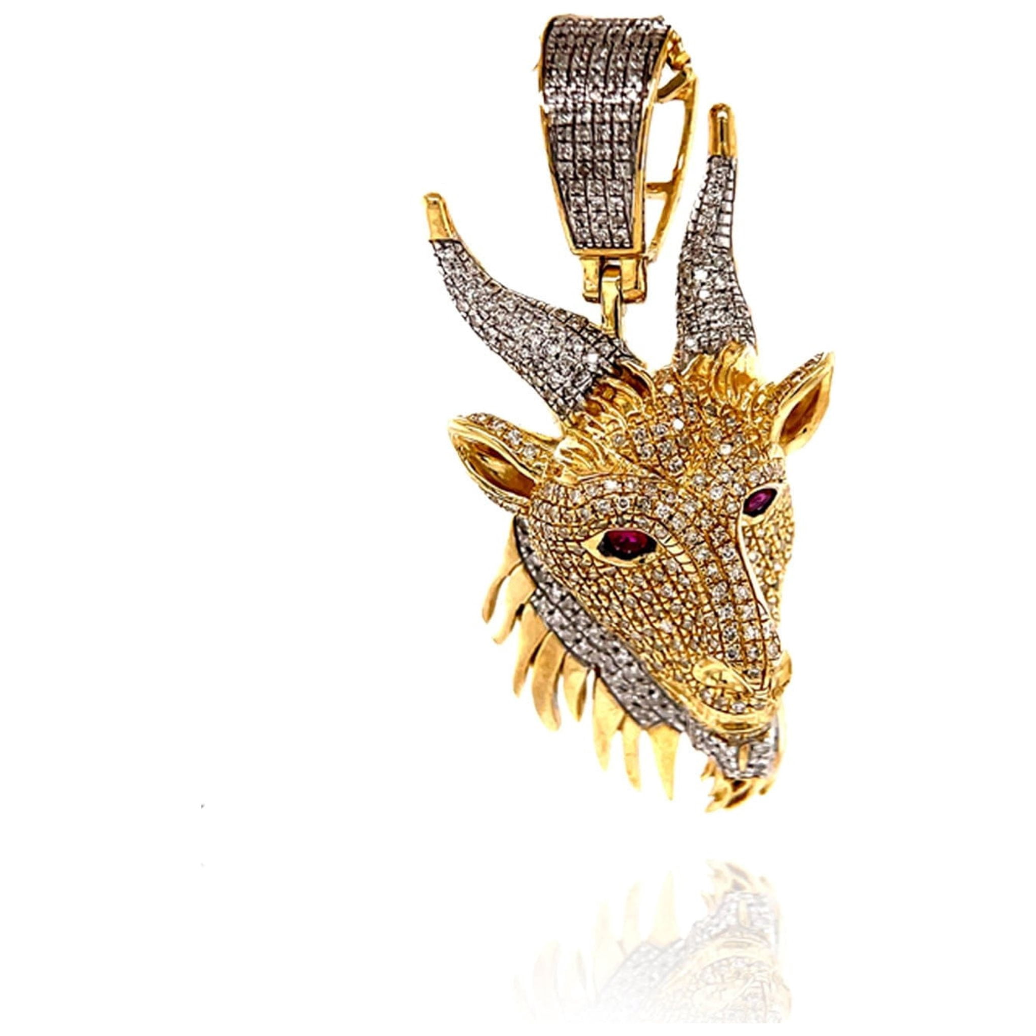Diamond Goat Head Pendant - Walmart.com
