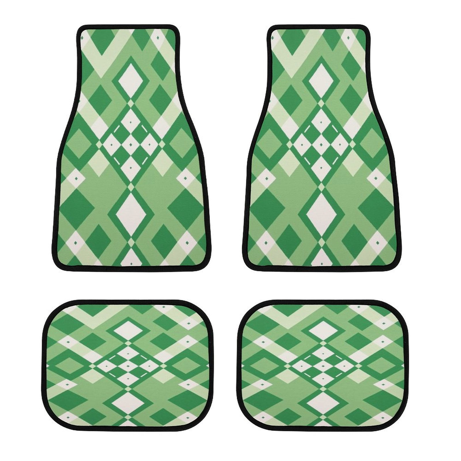 Diamond Grid Car Floormat Heavy Duty Front Rear Floor Mats Carpet Floor ...