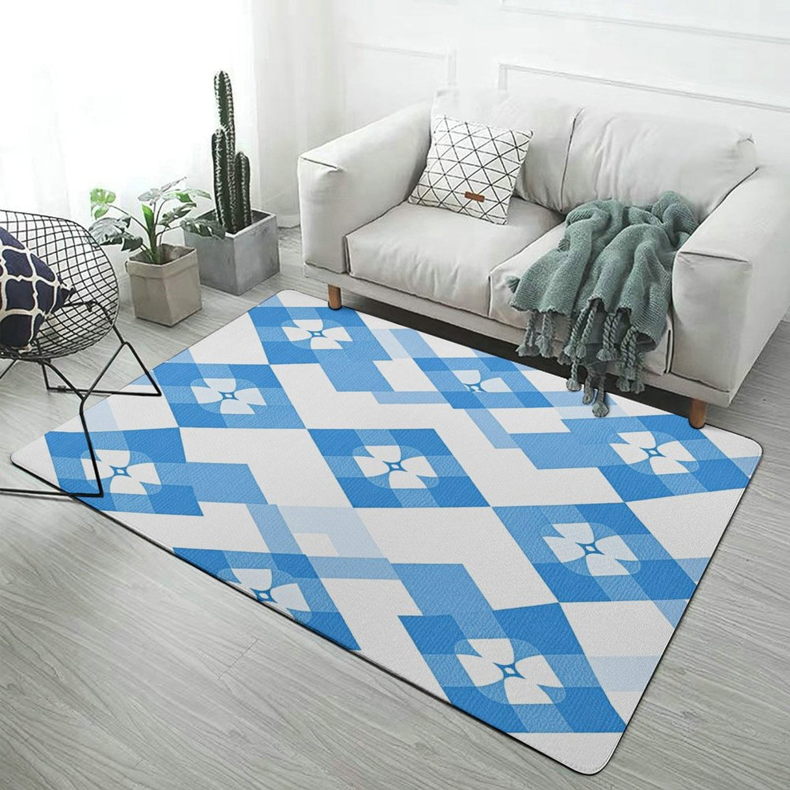 Diamond Grid Carpet for Living Room Luxury Home Rations Coffee Table ...