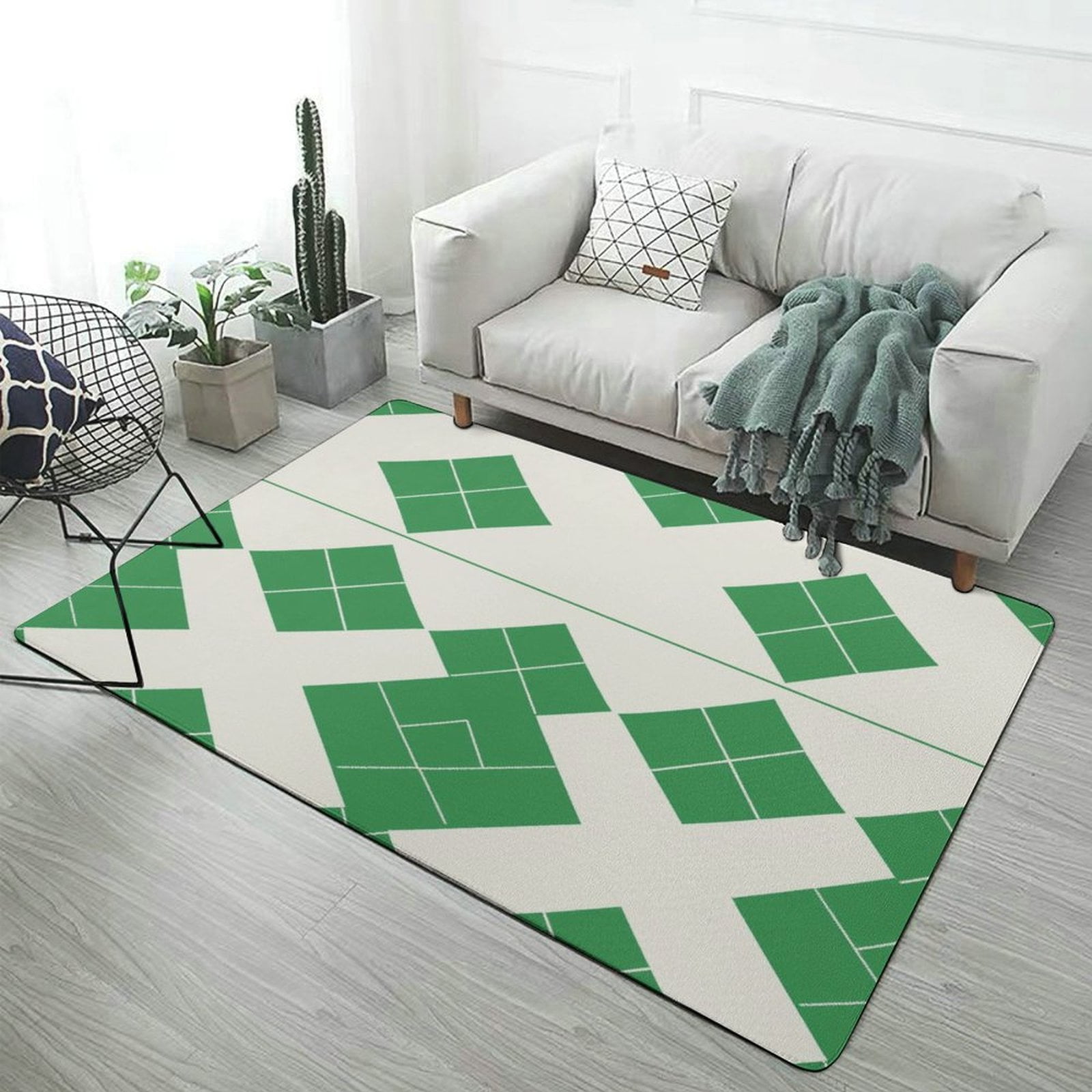 Diamond Grid Carpet for Living Room Luxury Home Rations Sofa Coffee ...