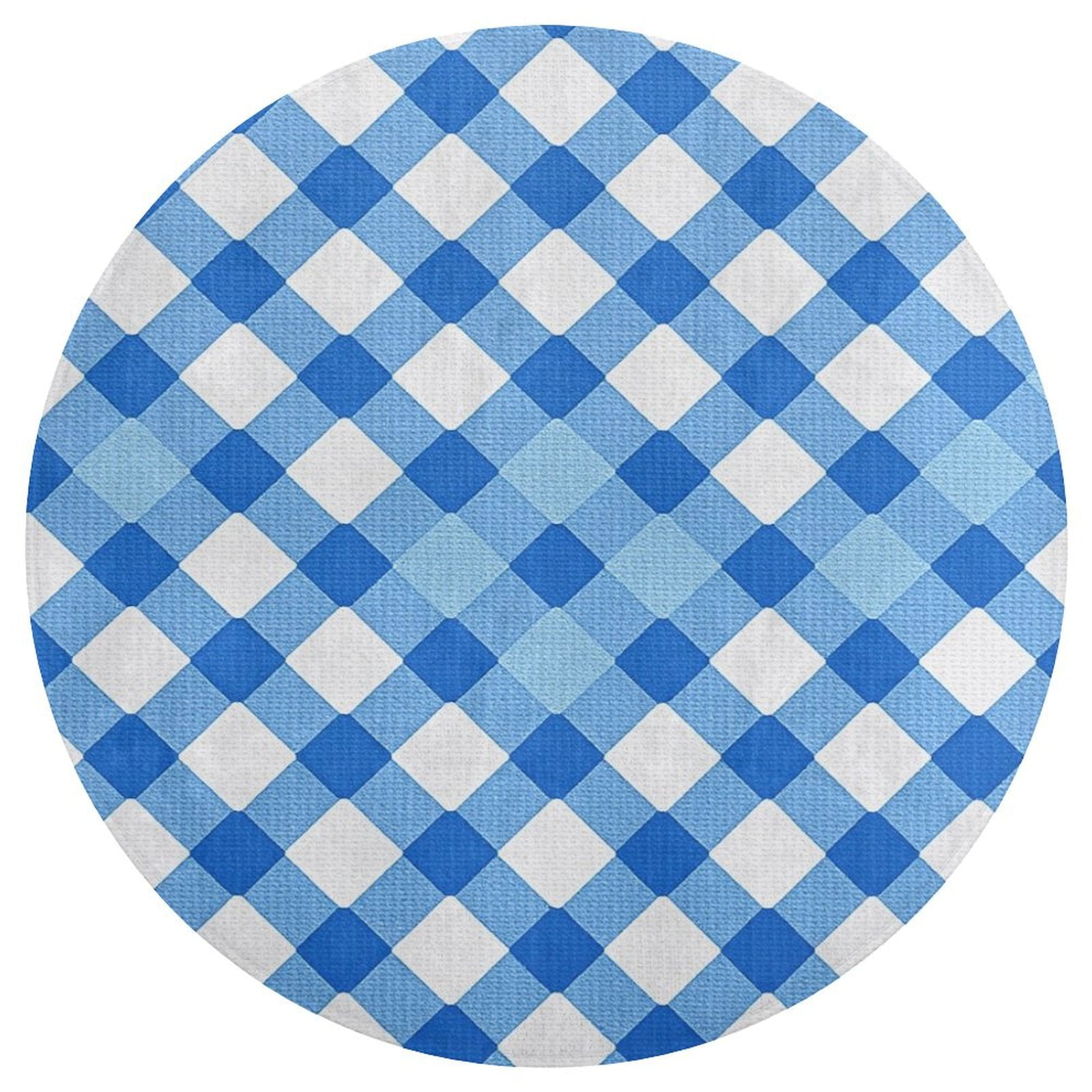 Diamond Grid Circular Carpet Floor Mat Living Room Sofa Room Bed Rug ...