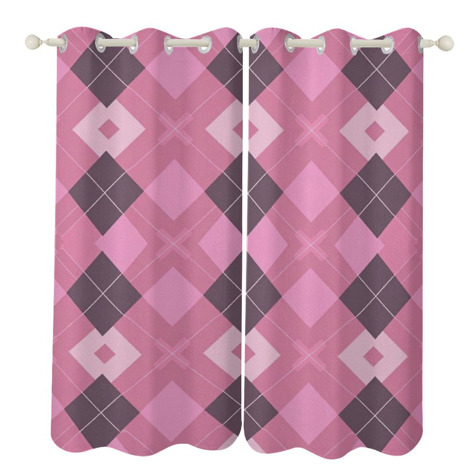 Diamond Grid Curtain Home Decoration Living Room Curtains Window ...