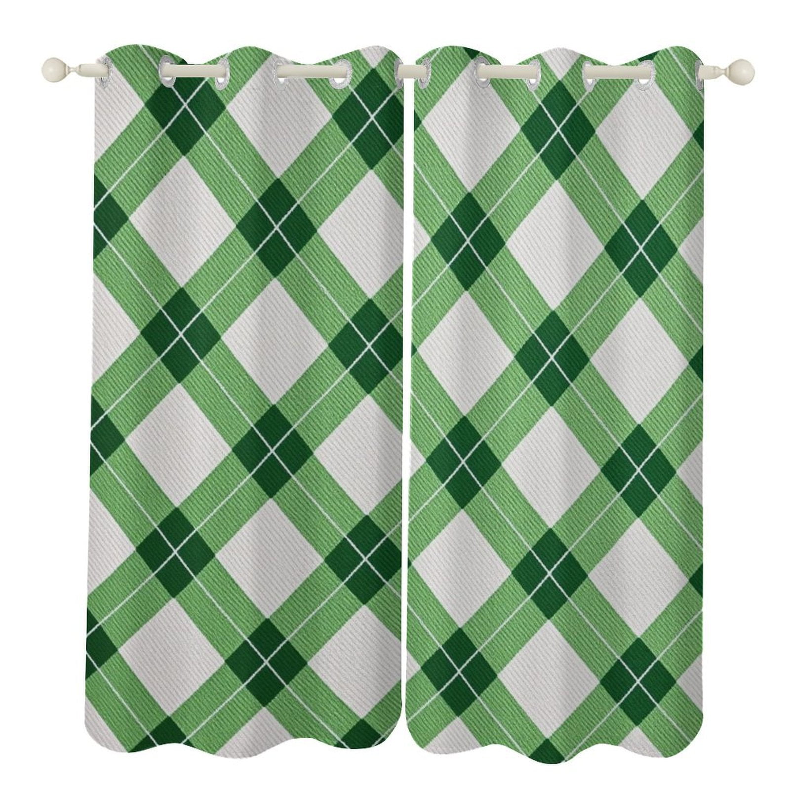 Diamond Grid Curtains for Bedroom Living Room Drapes Kitchen Room ...