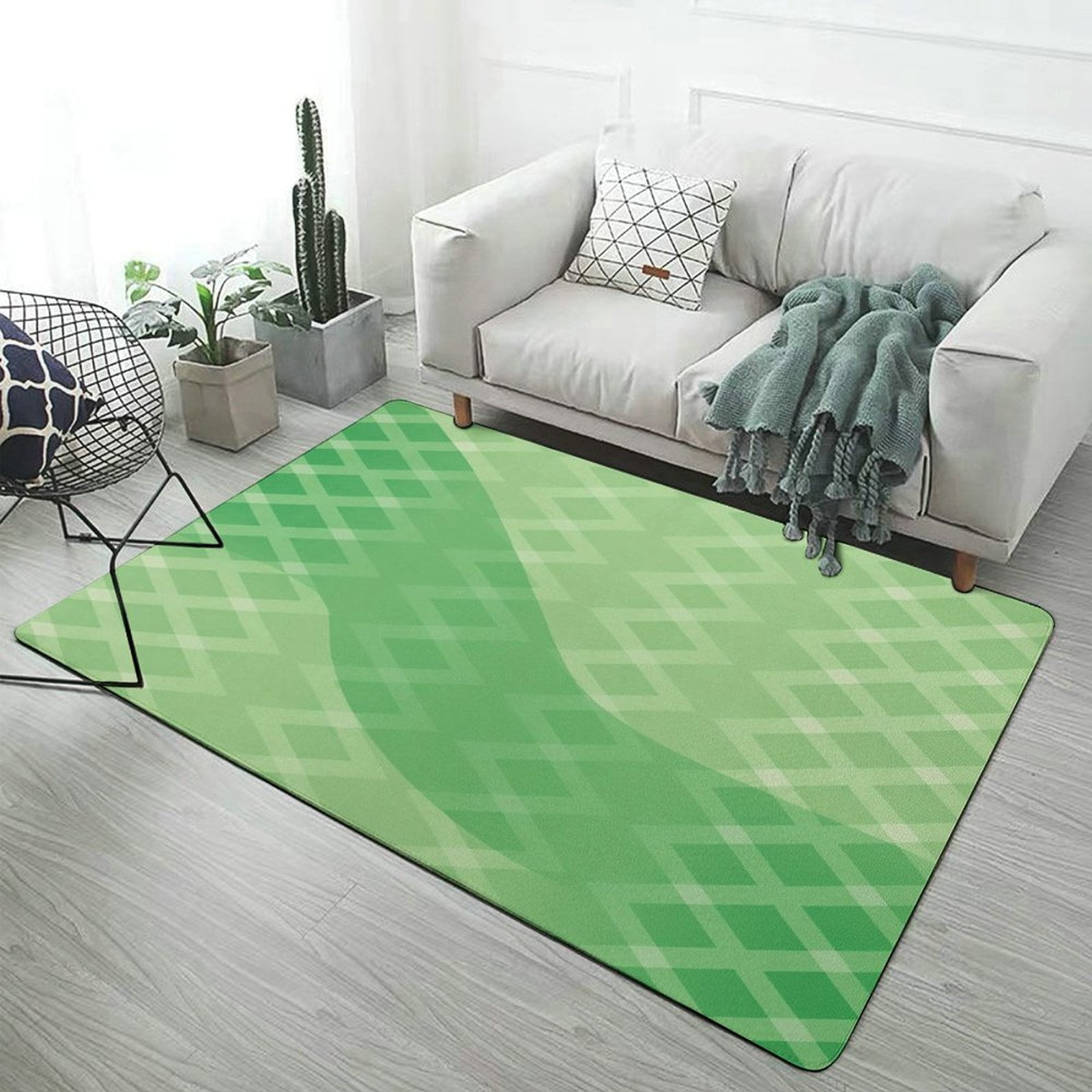 Diamond Grid European Living Room Carpets Rugs Luxury Bedroom Study R ...