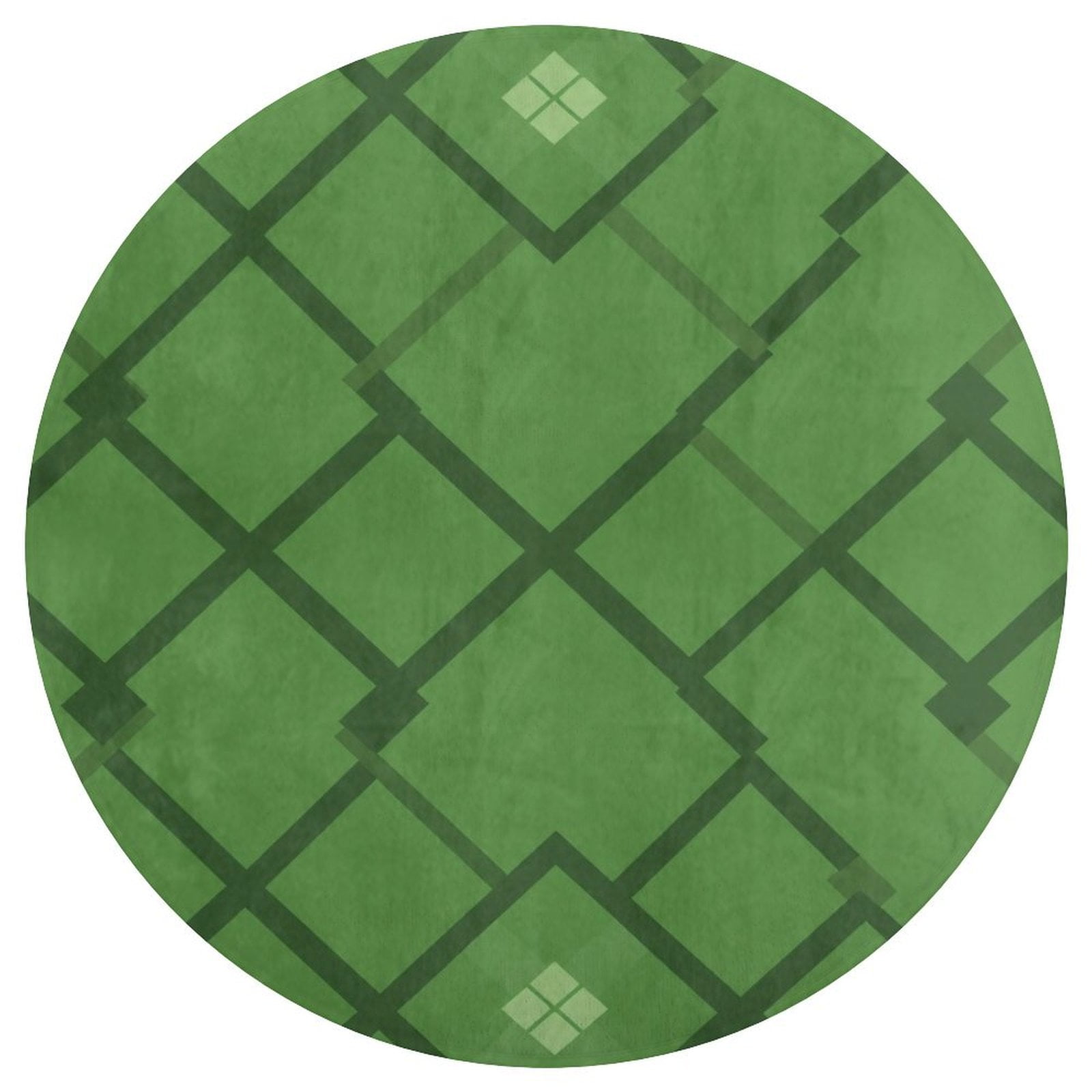 Diamond Grid Round Area Rug Floor Carpets Washable Indoor Floor Area ...