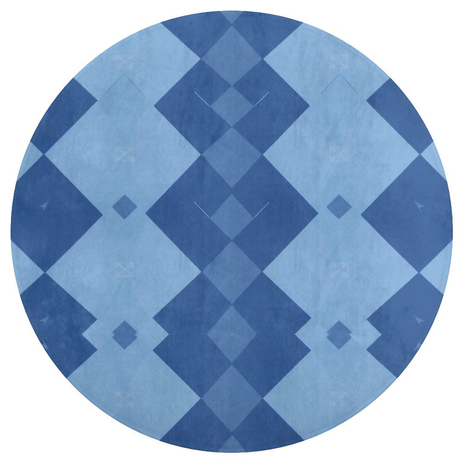 Diamond Grid Round Area Rug Soft Sofa Nursery Carpet Floor Mat Non Slip ...