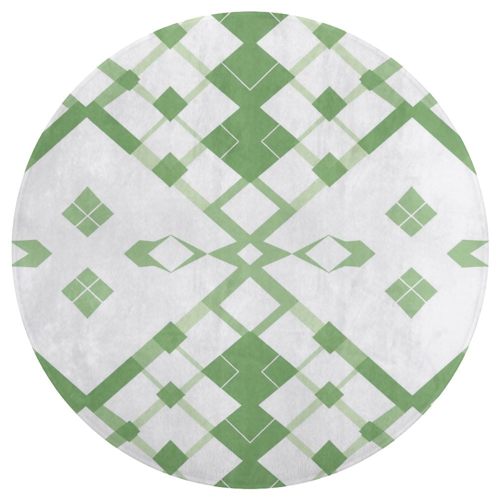Diamond Grid Round Area Rug Soft Sofa Nursery Carpet Floor Mat Non Slip ...