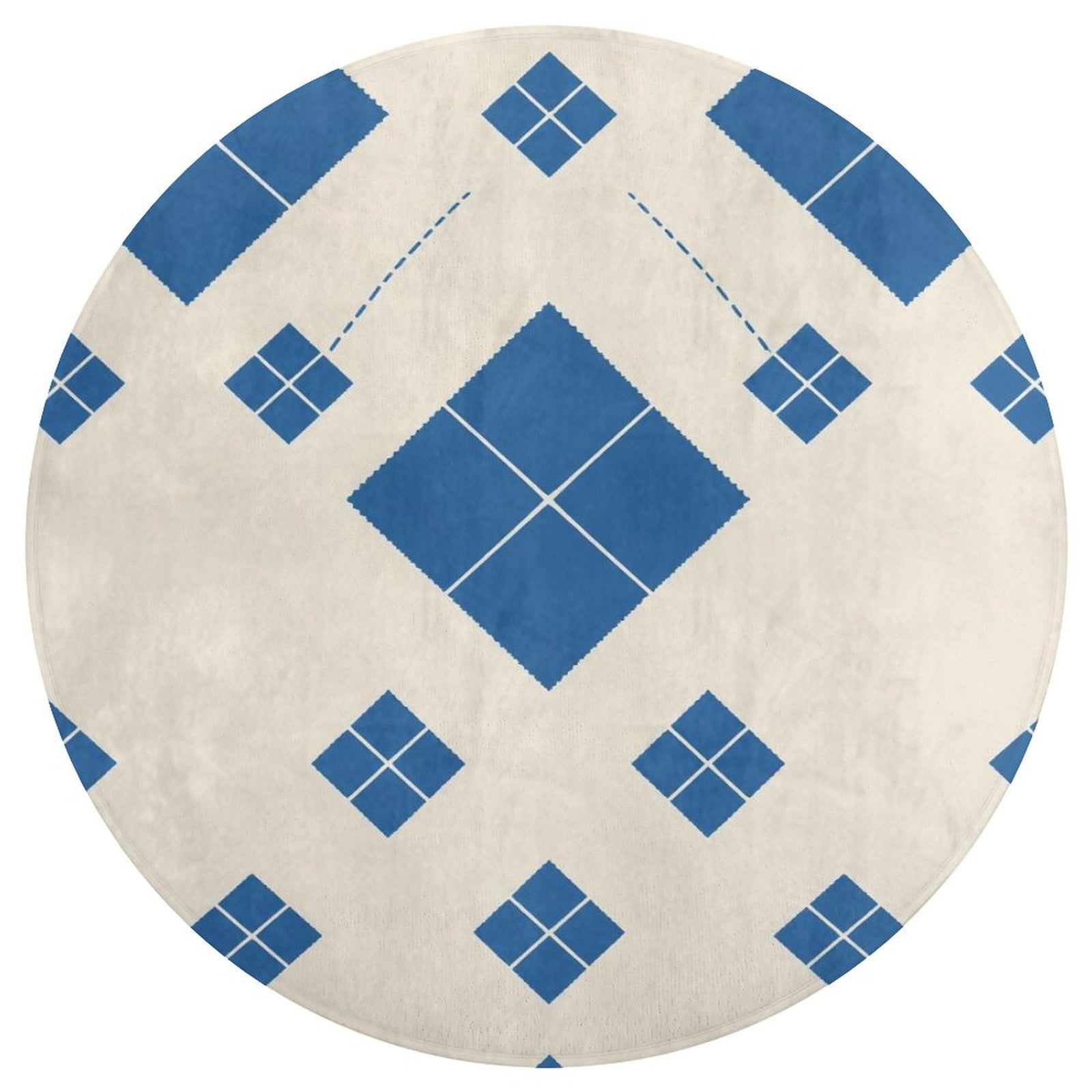 Diamond Grid Round Carpet Living Room Carpet Modern And Stylish Living ...