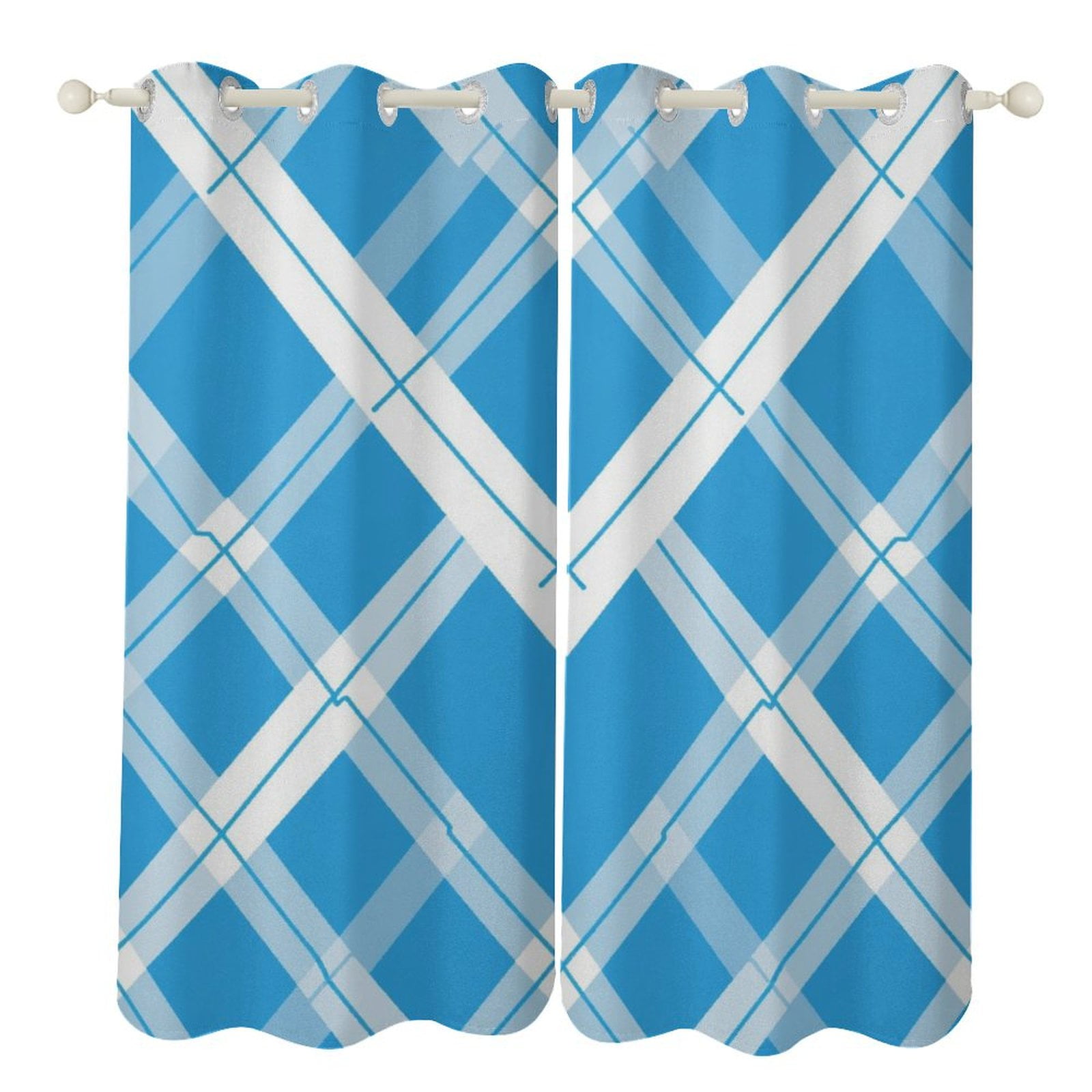 Diamond Grid Window Curtains For Living Room Bedroom Bathroom Kicthen ...
