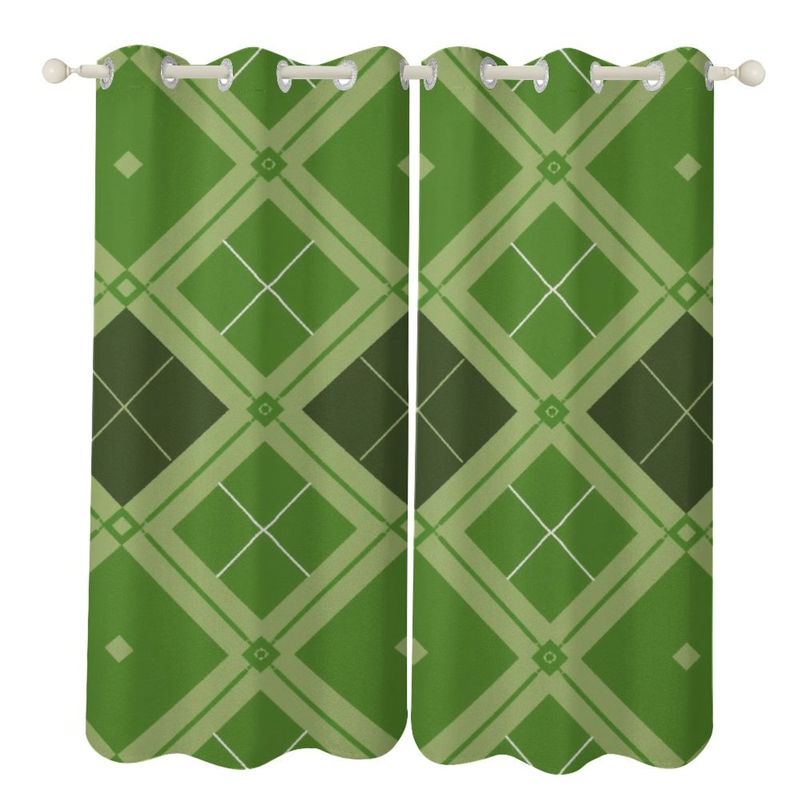 Diamond Grid Window Curtains For Living Room Bedroom Bathroom Kicthen ...