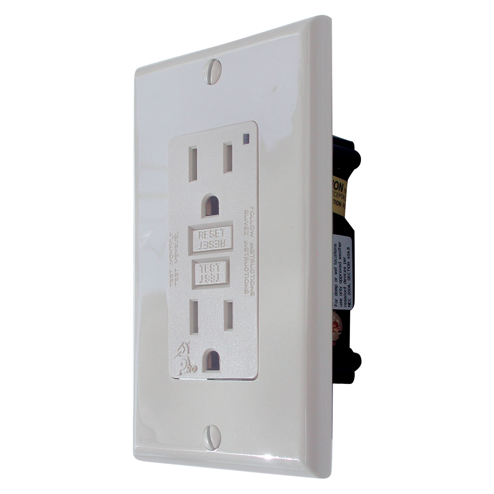 Diamond Group DG151VP GFI Receptacle with LED Indicator Light - 15A ...