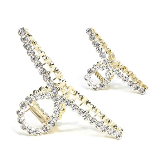 Diamond Hair Claw Clip, Metal Claw Clips for Women, Strong Hold Claw ...