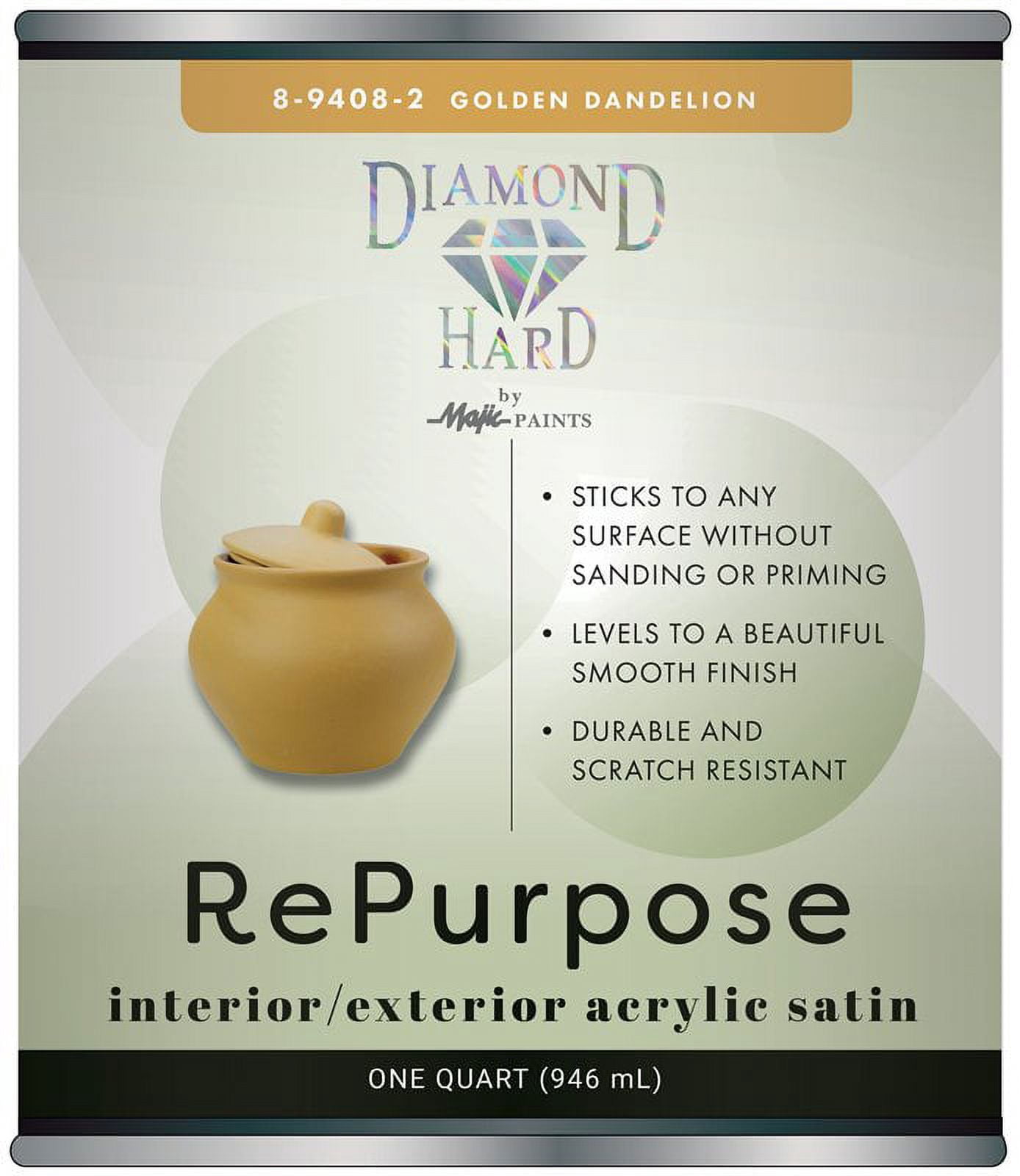 Diamond Hard RePurpose Paint, Quart, Golden Dandelion - Walmart.com