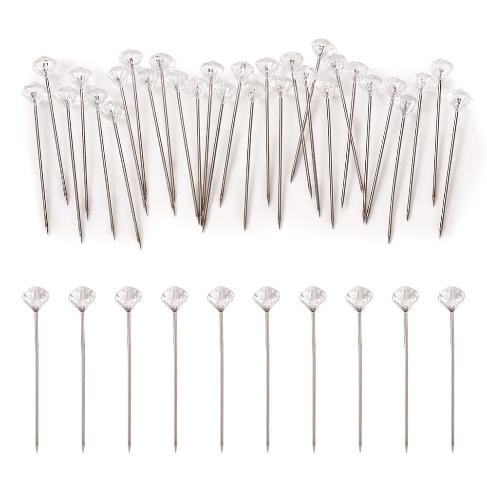 Diamond Head Iron Sewing Craft Positioning Needles with Plastic box ...