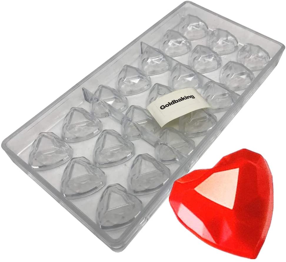 Diamond Heart Chocolate Mold - Create Perfect Heart-Shaped Chocolates ...