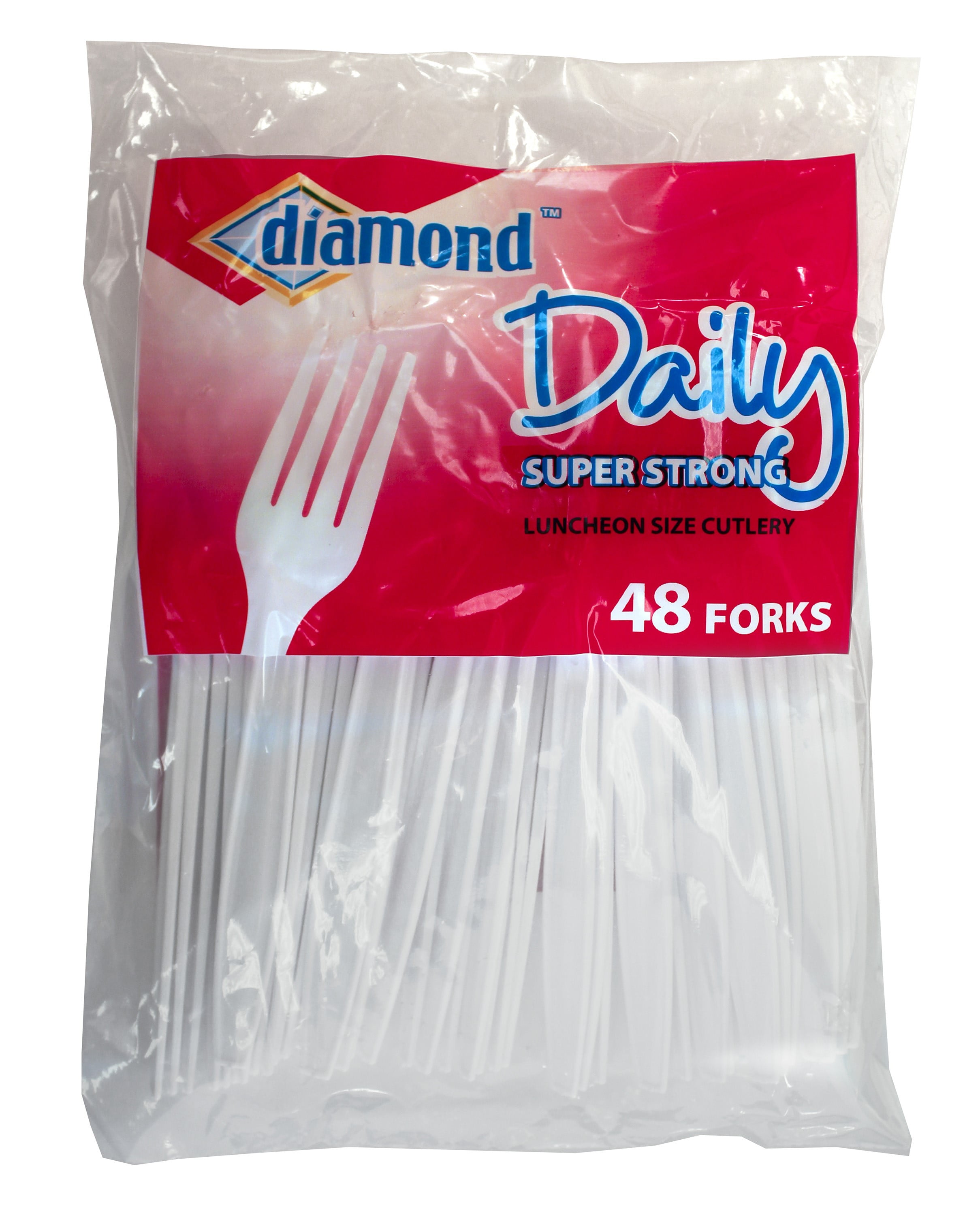 Diamond Heavy Duty Forks, White, 48 Ct - Walmart.com