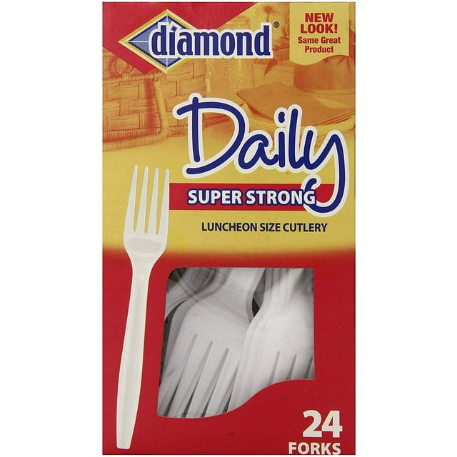 Diamond Heavy-Duty Plastic Forks (24-Count BX) 4142636047 - Walmart.com