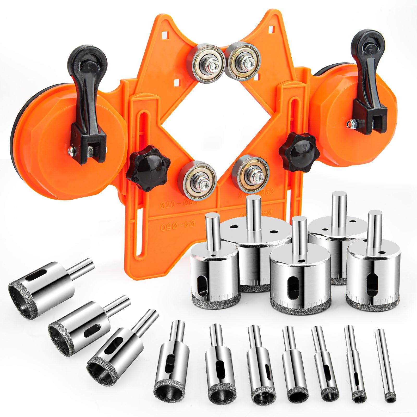 Diamond Hole Saw Kit, Tile Hole Saw with Double Suction Cups Hole Saw ...
