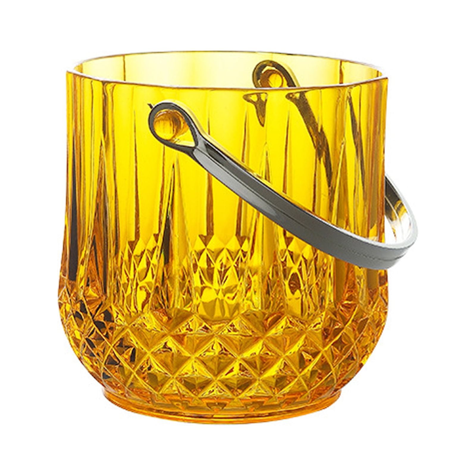 Diamond Ice Bucket 39 Oz with Handle Home Use Large Capacity Acrylic ...