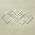Diamond Interlink Metal Contemporary Silver Wall Art Sculpture 40 x 20 ...
