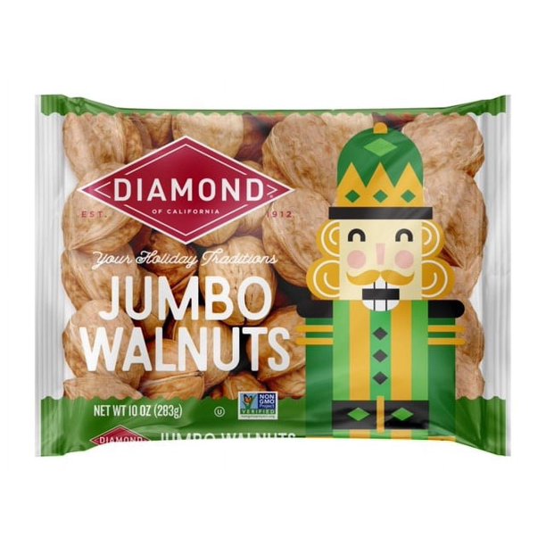 Diamond Jumbo Inshell Walnuts, 10 Oz. - Walmart Business Supplies