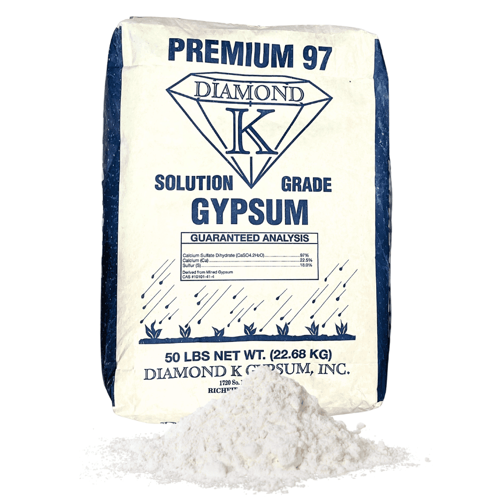 Diamond K Gypsum 50lb Premium 97 Calcium Sulfate Dihydrate Organic Lawn ...