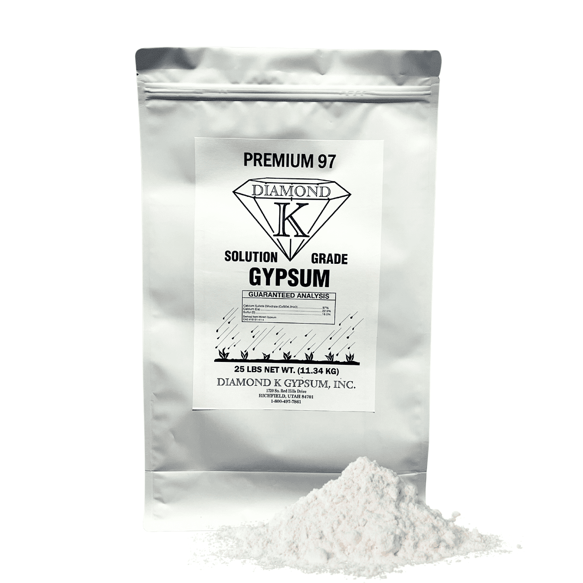 Diamond K Gypsum Powder - Purest and Soluble Houseplant Food Fertilizer ...