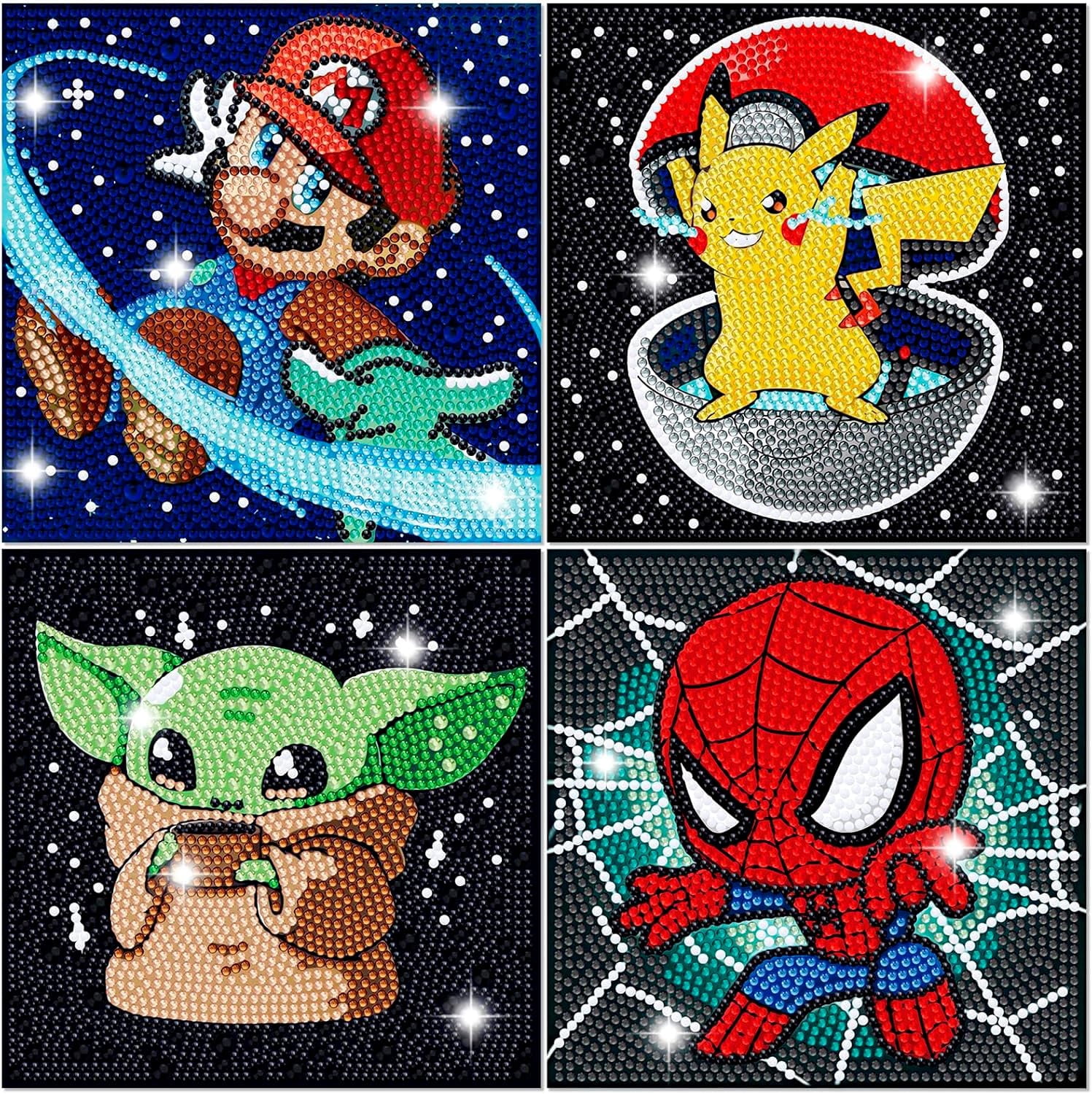 Diamond Kits for Kids - BSL1 4 Pack Diamond Painting Kits - Arts and ...