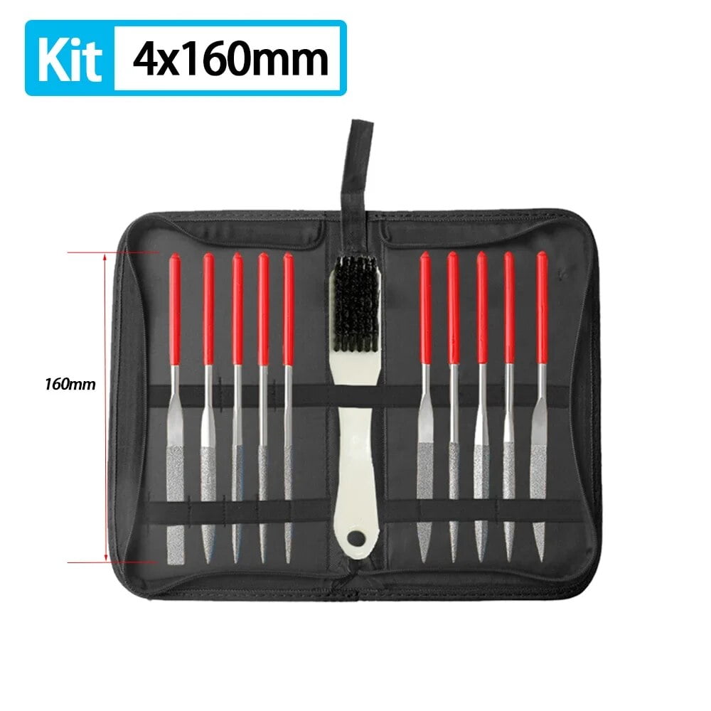 Diamond Mini Needle File Set for Carpentry Jewelry Stone Glass Metal ...