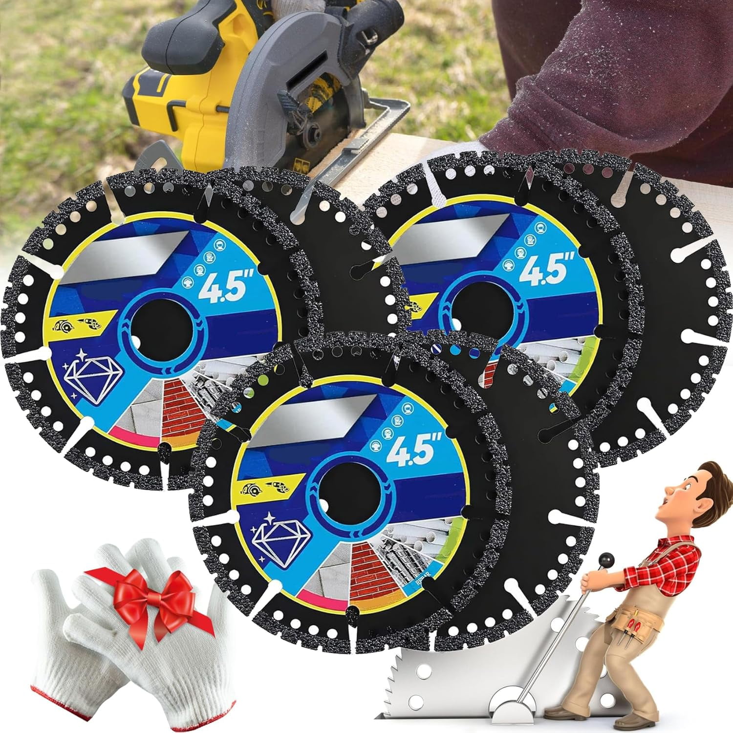 Diamond Multi-Purpose Saw Blades, 4.5 Inch Diamonds Compound Saws Blade ...