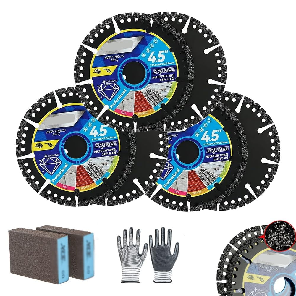 Diamond Multi-Purpose Saw Blades, Versatile 4.5" Durable Cutting Wheels ...