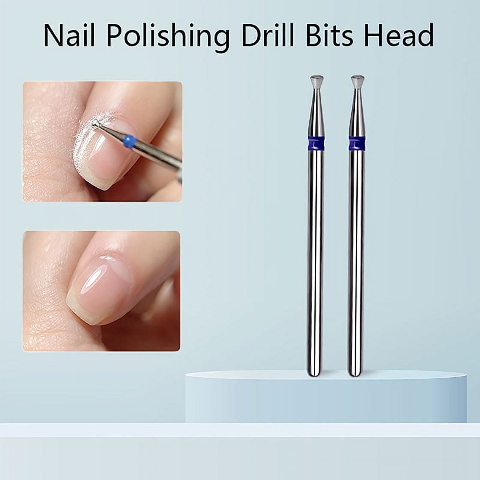 Diamond Nail Drill Bits, 3/32 Inch Cuticle Bit for Nail Drill,Drill ...