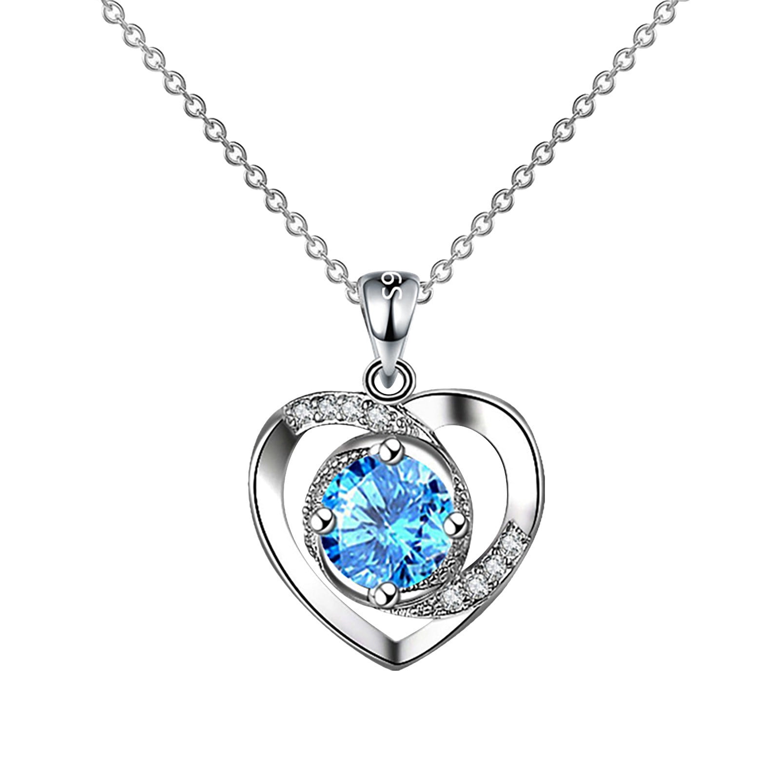 Diamond Necklace Woman Beating Dazzling Diamond Pendant Diamond Pendant