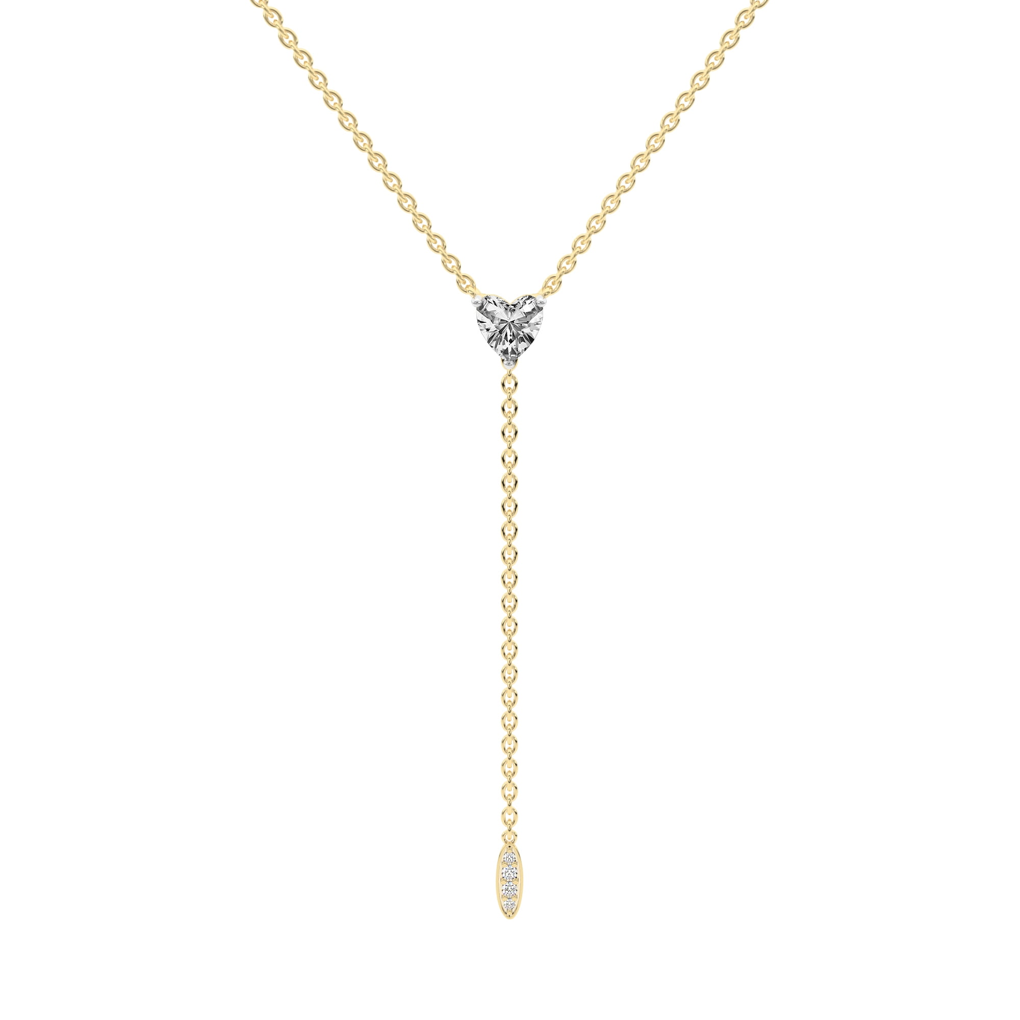Lab Grown Diamond Lariat Pendant Necklace For Women | 2 Carat IGI ...