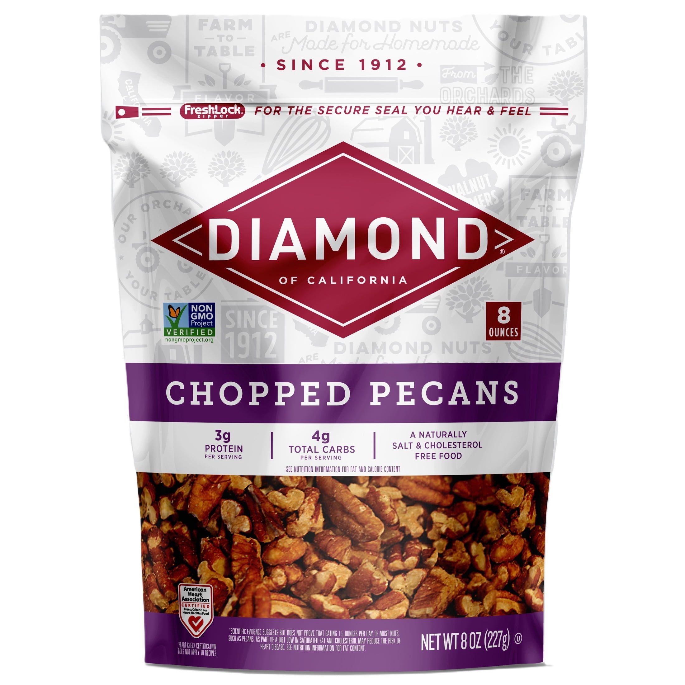 Diamond of California Chopped Pecans 8 oz - Walmart.com