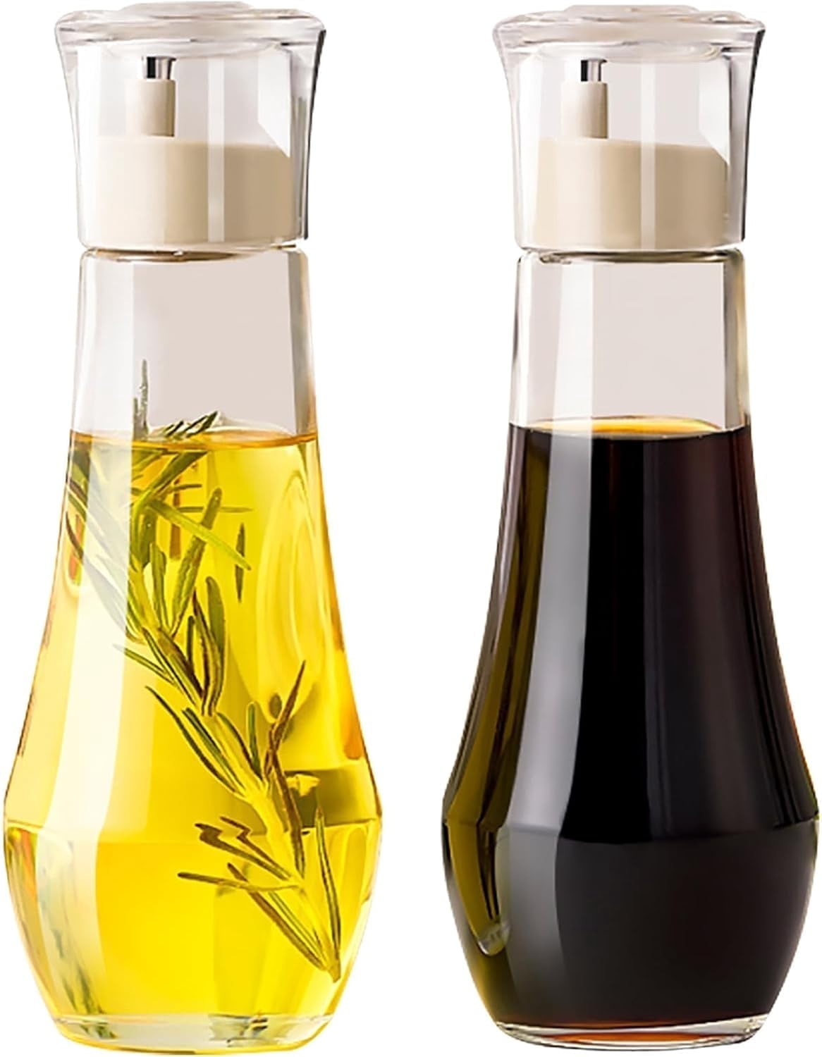 Dompilc 2 PC 10oz Diamond Olive Oil and& Vinegar Dispenser Set ...