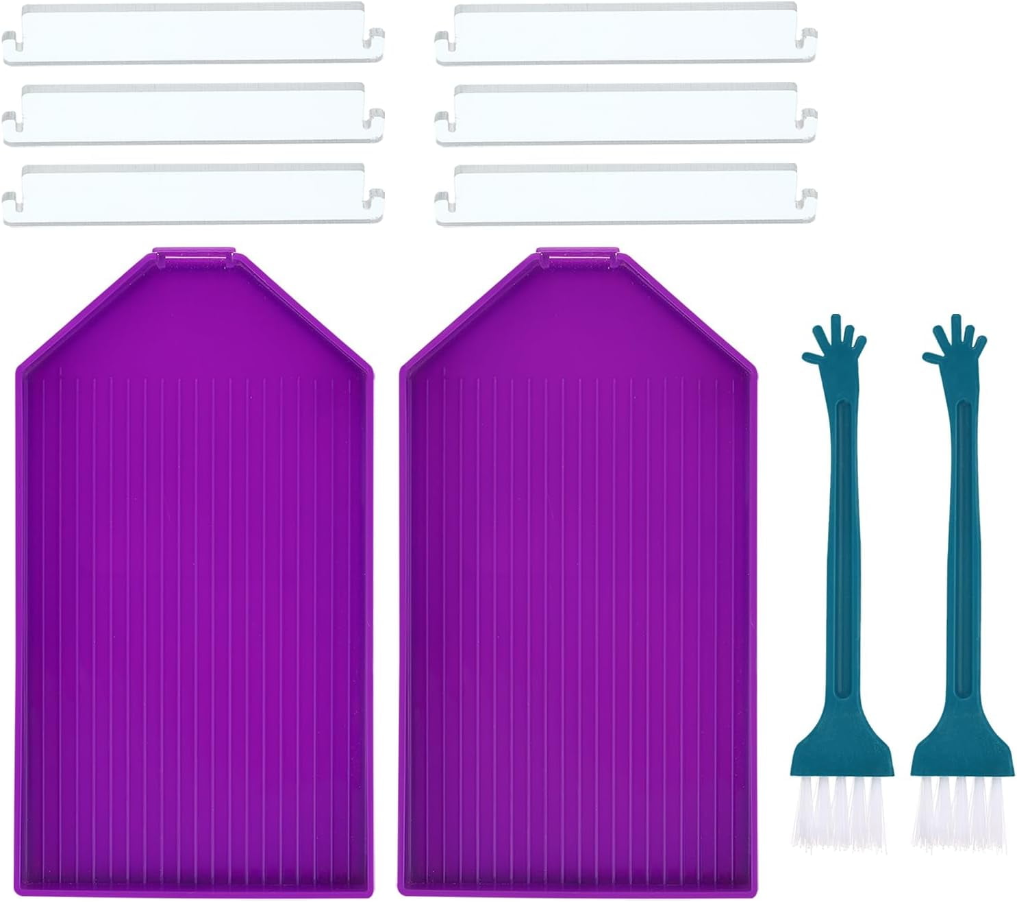 Diamond Painted Tray, 2 Set Diamond Art Trays Bead Rhinestone Sorting ...