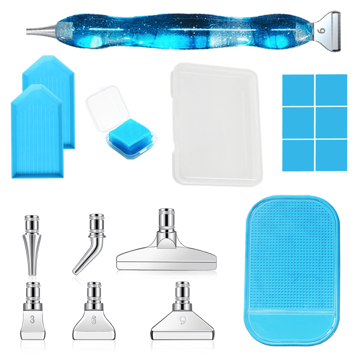 Diamond Painting Accessories Pen, 18 Pieces 5D Diamond Painting Set, 6 ...